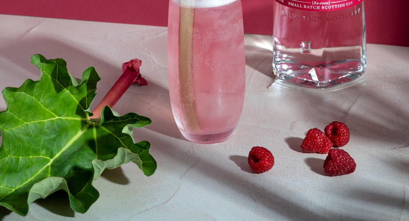 Raspberry Rhubarb Highball | Caorunn Gin